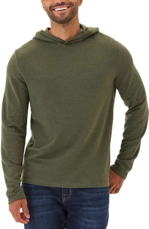 THREADS 4 THOUGHT Dex Featherweight Pullover Hoodie - Heather Ranger Green