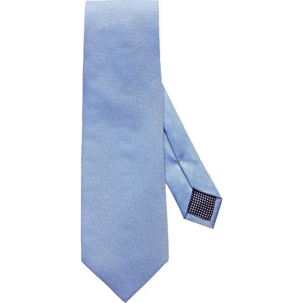 Eton Solid Silk Neck Tie - Blue