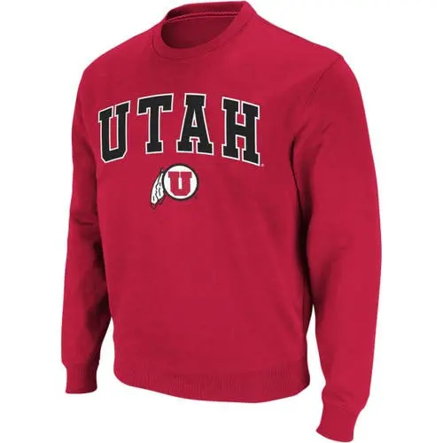 COLOSSEUM Utah Utes Arch & Logo Crew Neck Sweatshirt