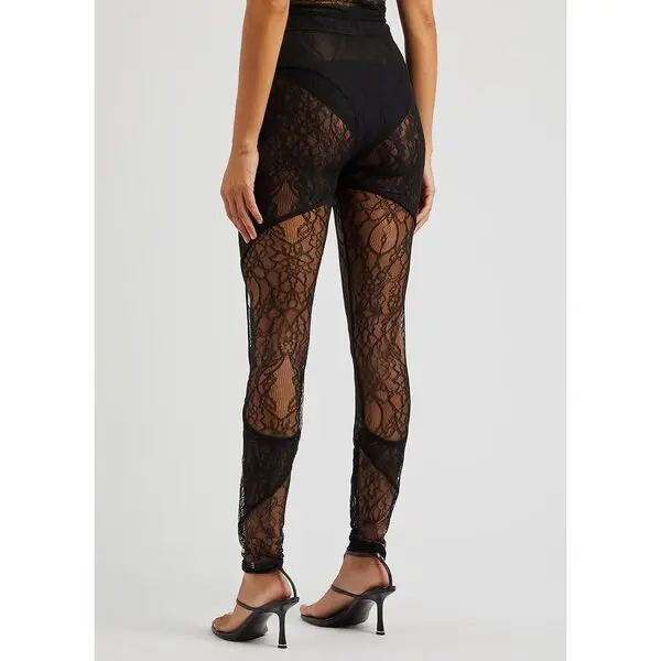 DION LEE Composite Lace Leggings L