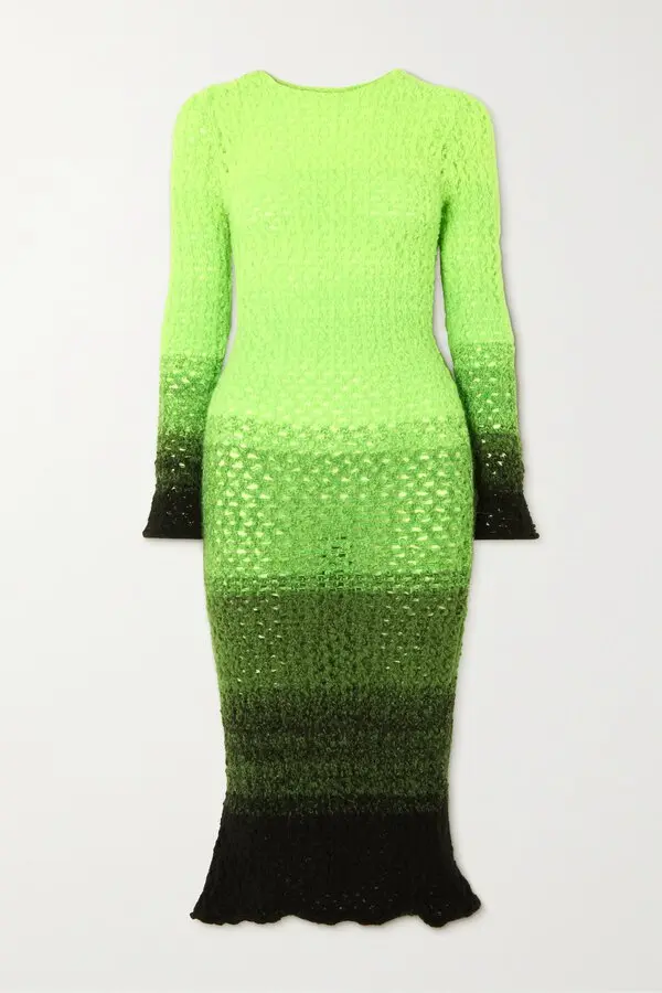 Agr Ombr Cotton-Blend Midi Dress In Green - 60% Off | Editorialist