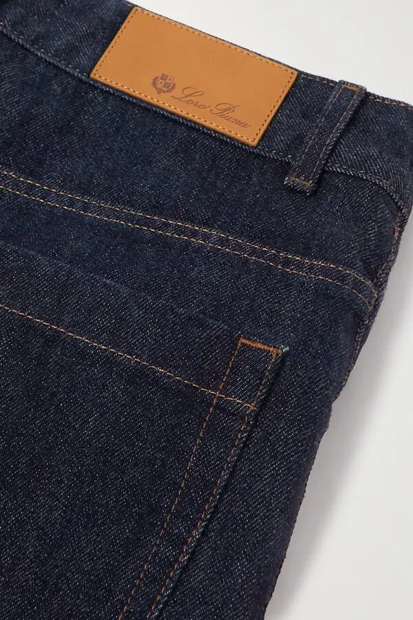 Loro Piana Cashmere-blend Denim High-rise Straight-leg Jeans