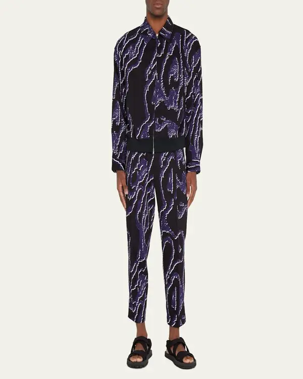 3.1 Phillip Lim Wood Grain Elastic-waist Pants