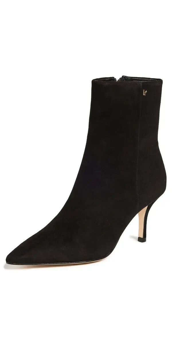 Larroude Mini Kate Suede Boots - Black