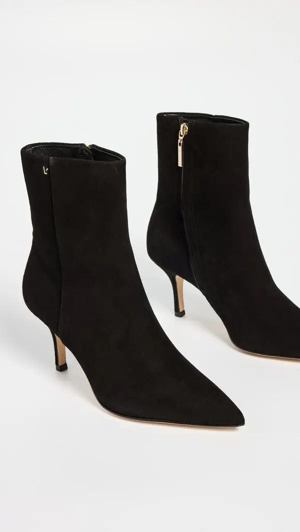 Larroude Mini Kate Suede Boots - Black