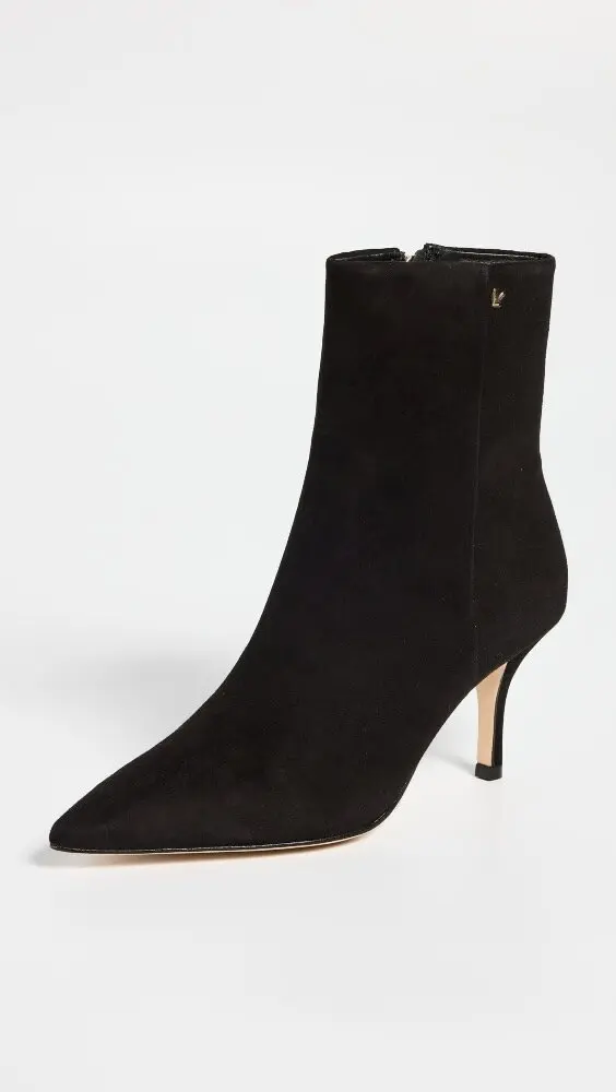Larroude Mini Kate Suede Boots - Black