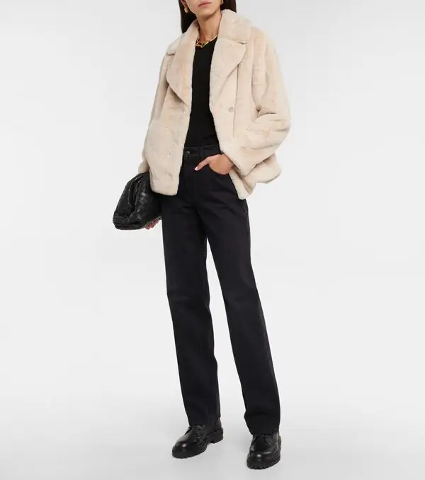 Velvet By Graham Spencer Raquel Faux Fur Jacket In Neutrals 30