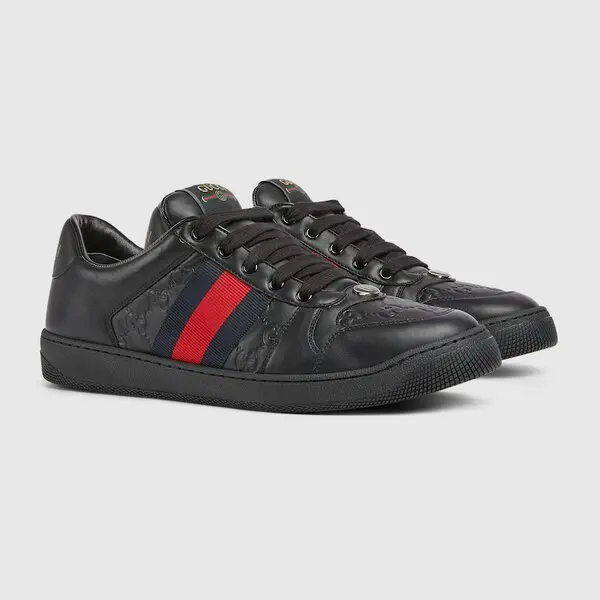 Gucci Screener Leather Sneaker - Black