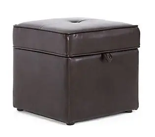 QVC Sydney Brown Modern Storage Ottoman