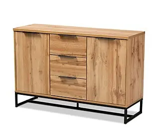 BAXTON STUDIO Reid Modern And Contemporary Wood And Metal Sid Board Buffet - One-color