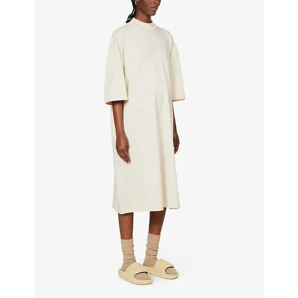 FOG X ESSENTIALS Essentials Logo-tab Cotton-jersey Midi Dress