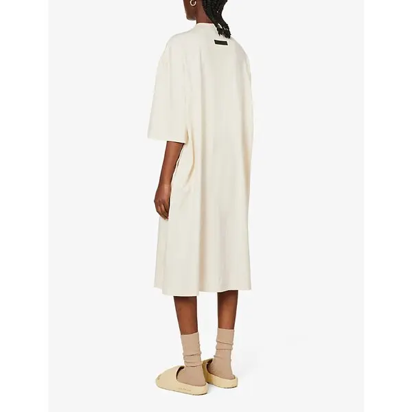 FOG X ESSENTIALS Essentials Logo-tab Cotton-jersey Midi Dress