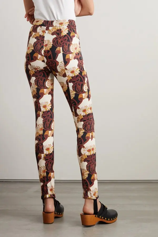 La DoubleJ Sky' Printed Tech-jersey Stirrup Leggings