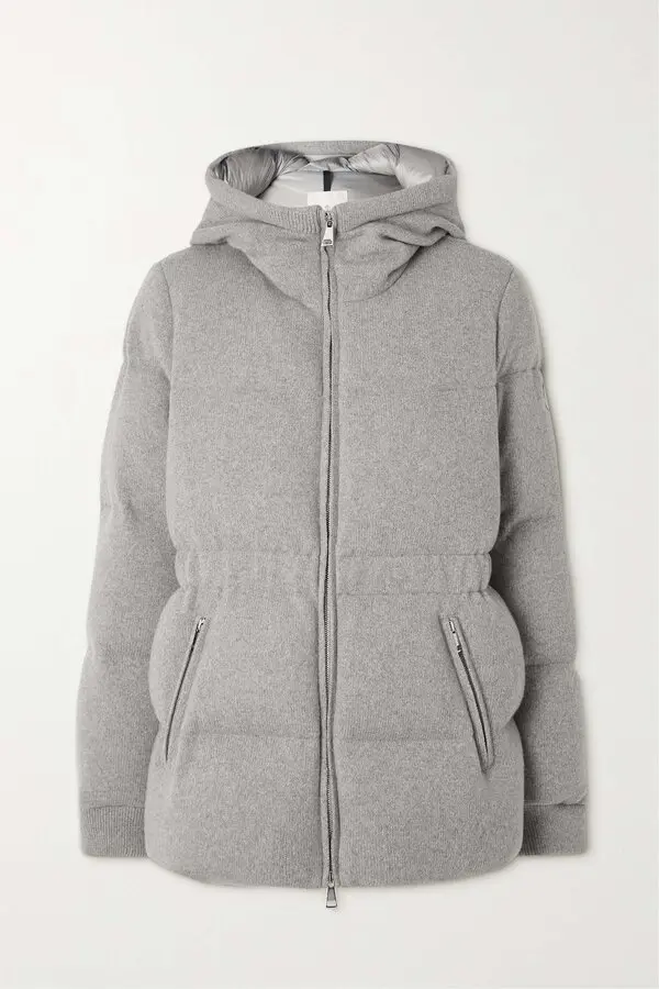 Moncler Daval Hooded Cashmere-blend Down Jacket