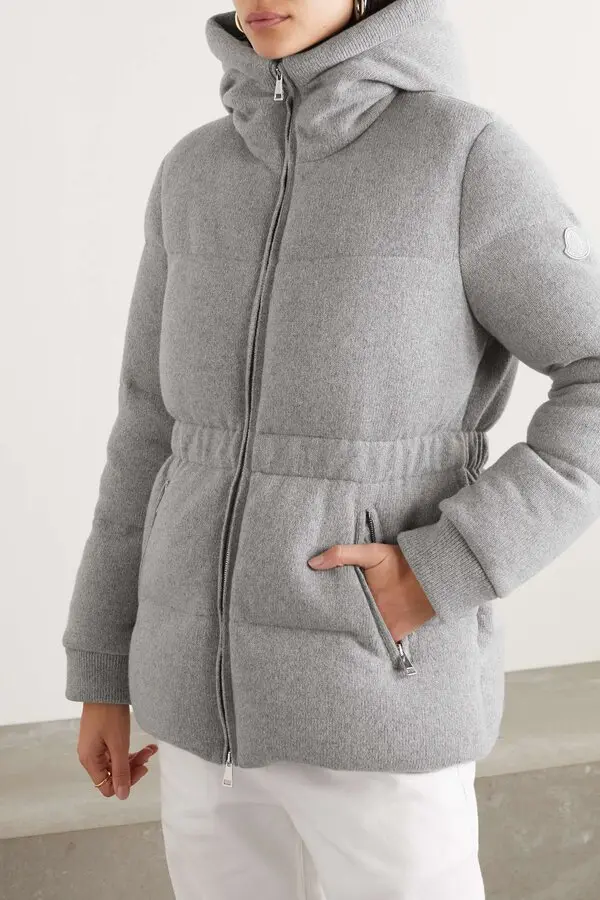 Moncler Daval Hooded Cashmere-blend Down Jacket