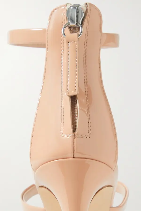 GIUSEPPE ZANOTTI Harmony Patent-leather Sandals - Neutrals