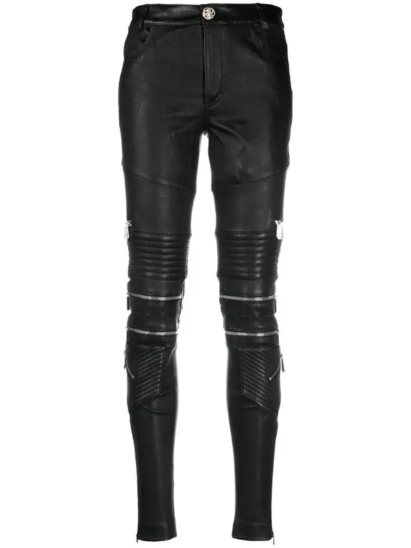 Philipp Plein Leather Trousers