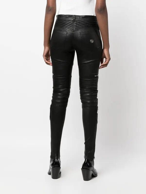 Philipp Plein Leather Trousers
