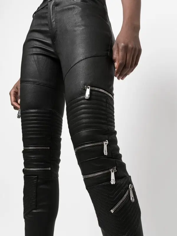 Philipp Plein Leather Trousers