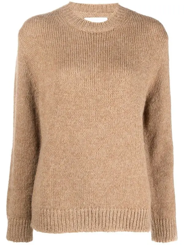 JIL SANDER Wool-blend Knit Jumper - Brown