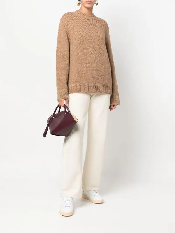 JIL SANDER Wool-blend Knit Jumper - Brown