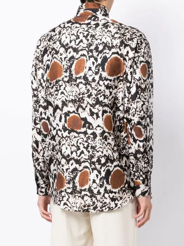 EDWARD CRUTCHLEY Abstract-pattern Long-sleeve Shirt