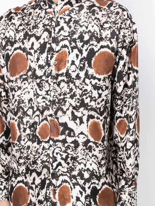 EDWARD CRUTCHLEY Abstract-pattern Long-sleeve Shirt