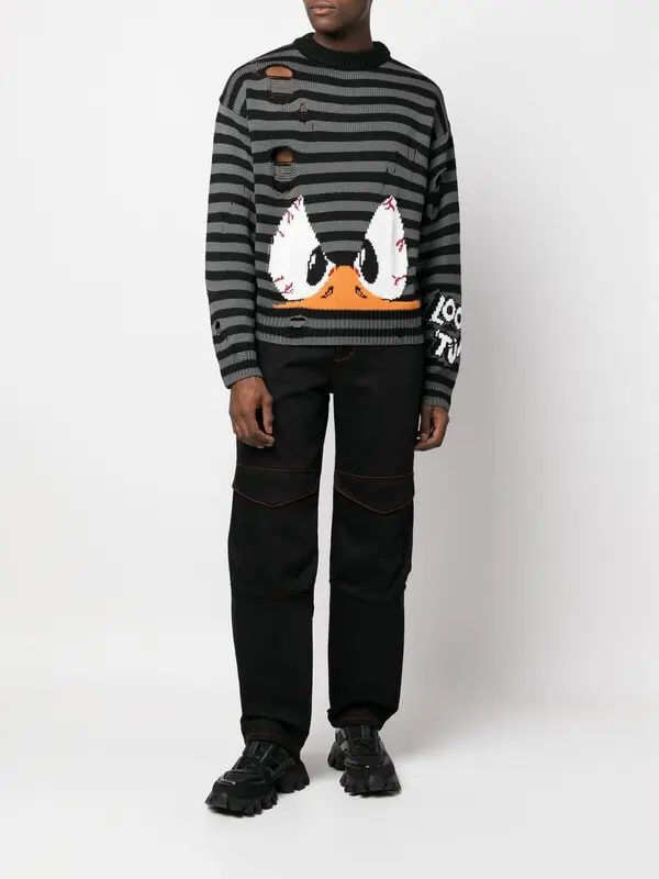 Gcds Intarsia-knit Striped Jumper