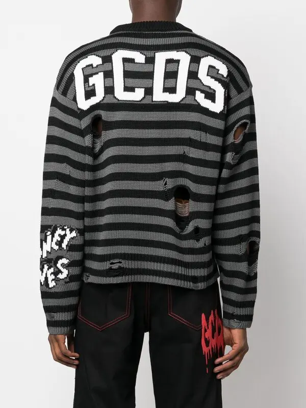 Gcds Intarsia-knit Striped Jumper