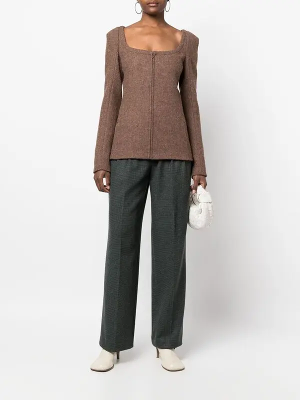 Veronique Leroy Fitted Square-neck Jacket