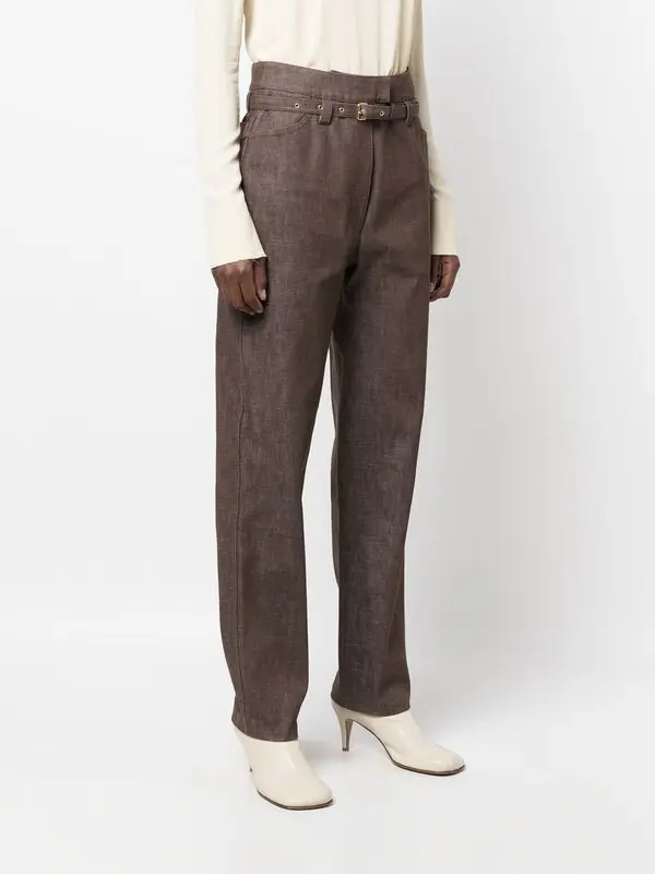 Veronique Leroy Belted-waist Tailored Trousers
