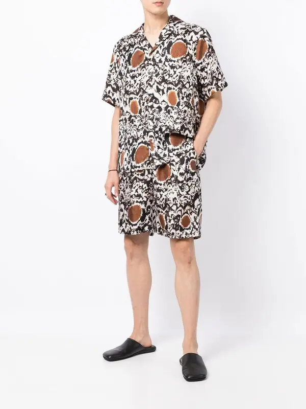 EDWARD CRUTCHLEY Abstract-pattern Short-sleeve Shirt