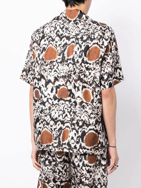 EDWARD CRUTCHLEY Abstract-pattern Short-sleeve Shirt