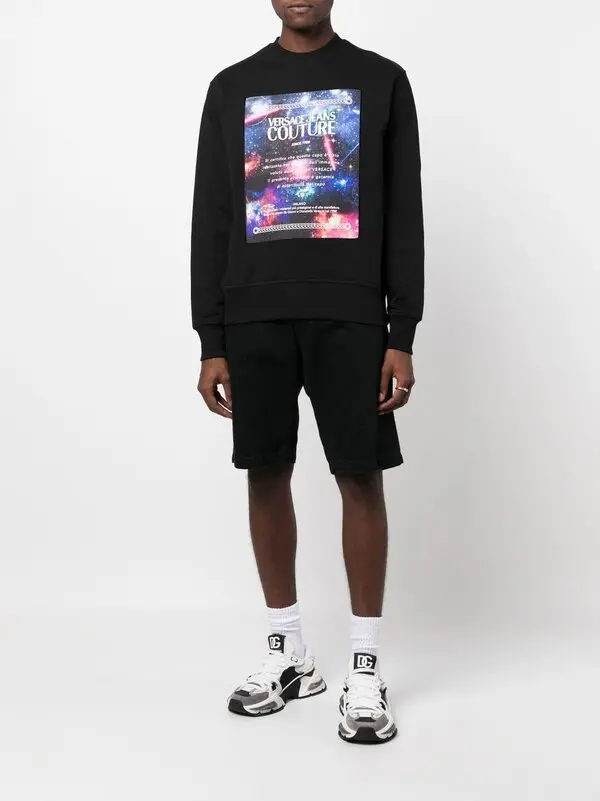 Versace Graphic Print Crew Neck Sweatshirt