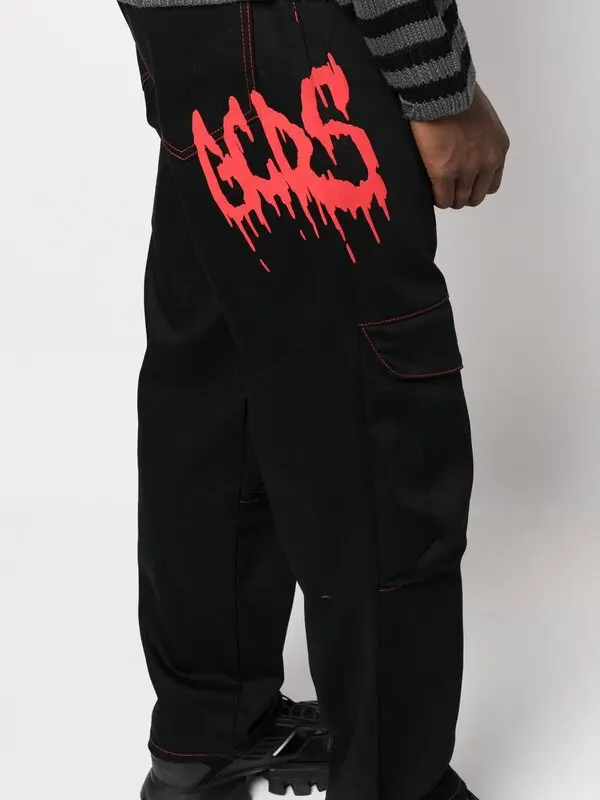 Gcds Logo-print Straight-leg Jeans