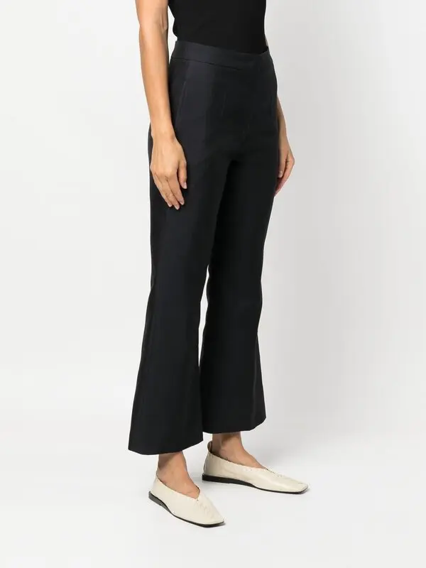 JIL SANDER High-waisted Flared Trousers - Blue