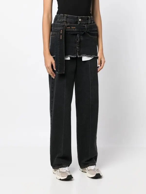 MERYLL ROGGE Disconnected Raw-cut Jeans