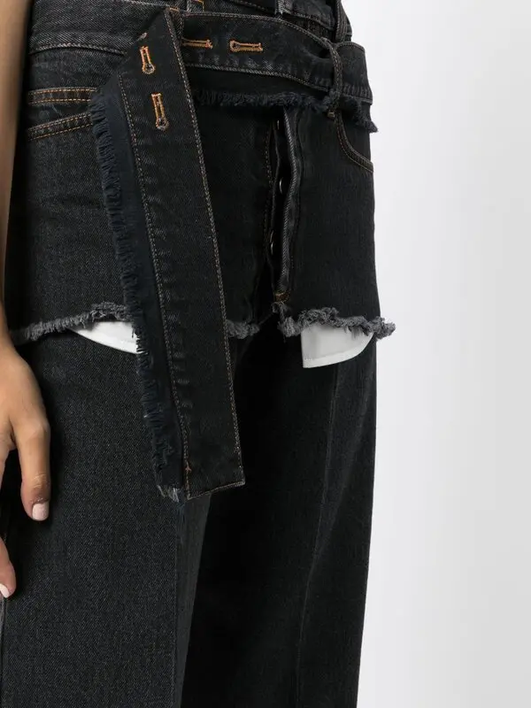 MERYLL ROGGE Disconnected Raw-cut Jeans
