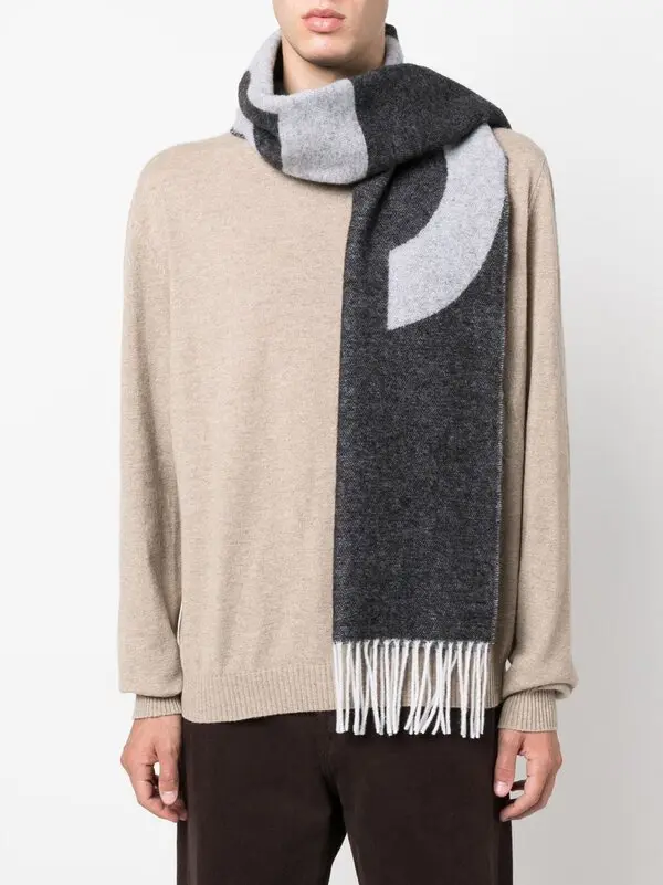 A.p.c. Logo-knit Scarf - Black