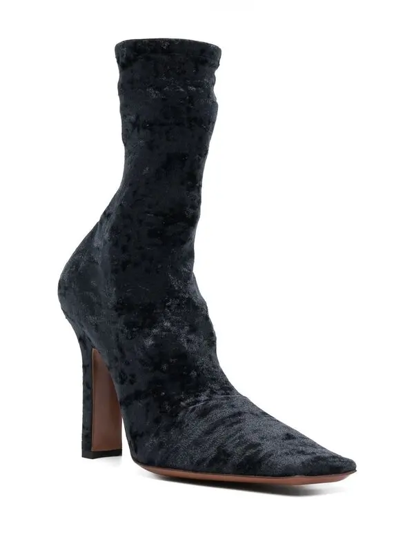 Vetements Crushed Velvet Sock Boots