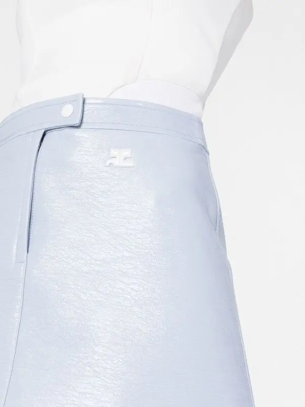 COURREGES Logo Patch Mini Skirt - Purple