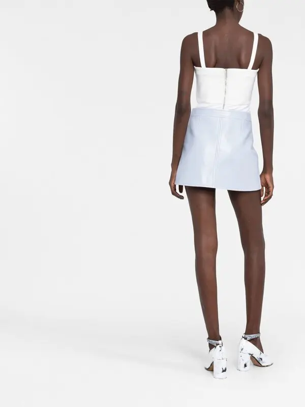 COURREGES Logo Patch Mini Skirt - Purple