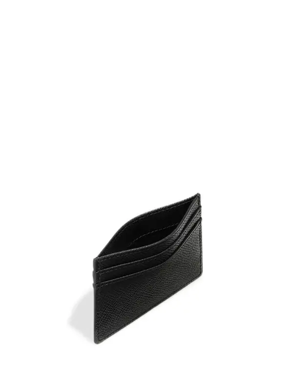 Smythson Panama Calfskin Card Holder - Black
