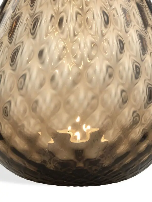 NASONMORETTI Macramé Glass Candle Holder - Brown