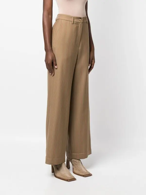 BENJAMIN BENMOYAL Striped High-waist Trousers