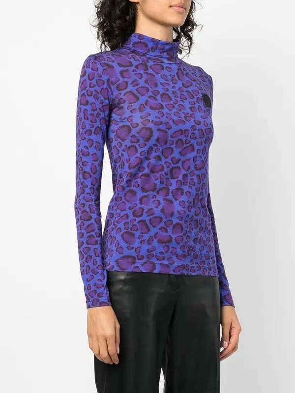 Viktor & Rolf Long Sleeve Leopard Print T-shirt
