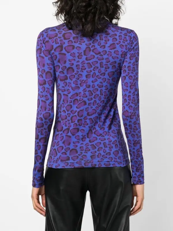 Viktor & Rolf Long Sleeve Leopard Print T-shirt