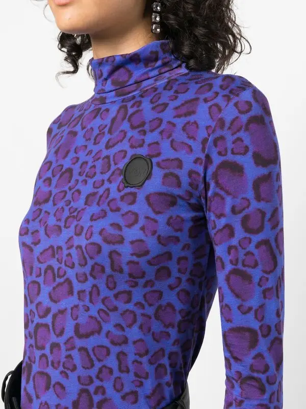 Viktor & Rolf Long Sleeve Leopard Print T-shirt
