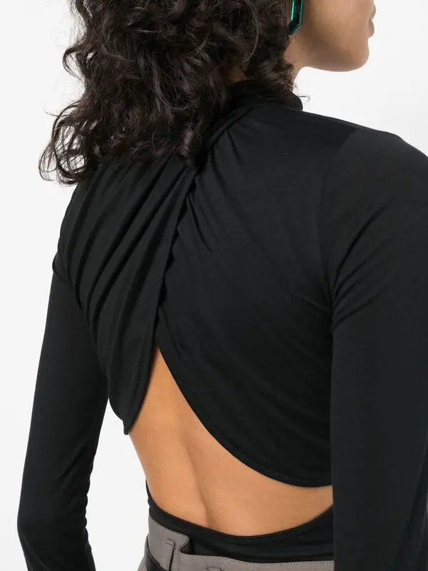 Viktor & Rolf Cotton-lyocell Blend Draped Bodysuit