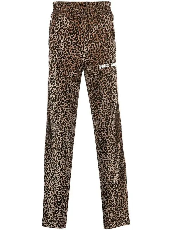 Palm Angels Leopard-print Track Pants - Brown